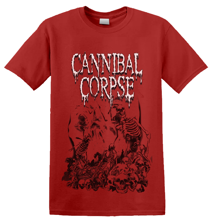 CANNIBAL CORPSE - 'Pile Of Skulls 2018' T-Shirt (Red)