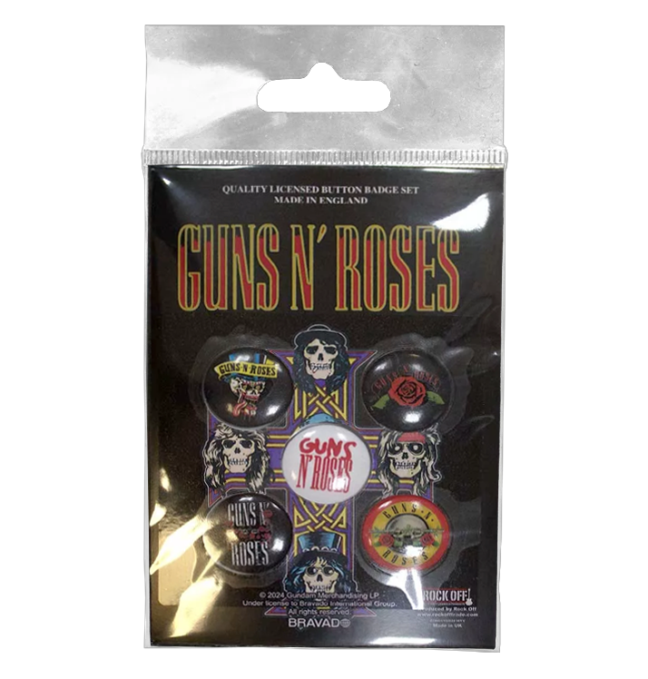 GUNS N' ROSES - 'Guns N Roses Bullet' Badge Set
