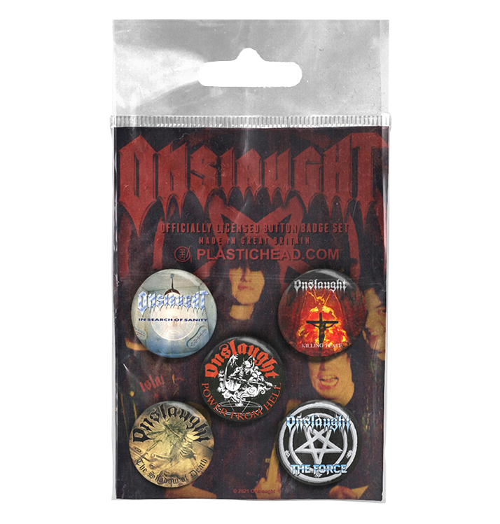 ONSLAUGHT - 'Onslaught' Badge Set